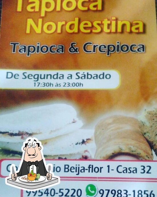 Menu at Tapioca Nordestina cafeteria, São Gonçalo