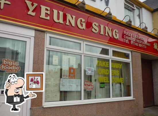Menu at Yeung Sing restaurant, Rhyl