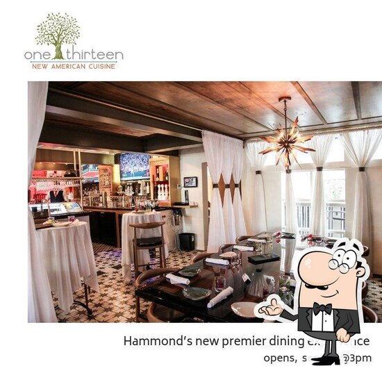 Menu at one thirteen restaurant, Hammond