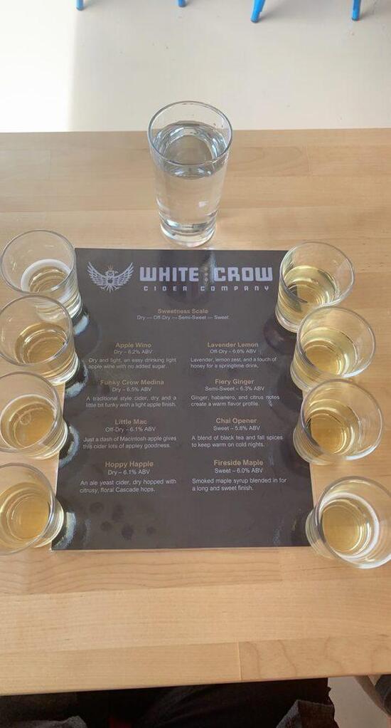 Menu at White Crow Cider Company pub & bar, Wichita, E Waterman St