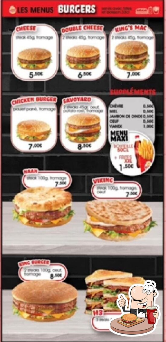 Menu at King Food restaurant, Nice, 12 Rue Sorgentino