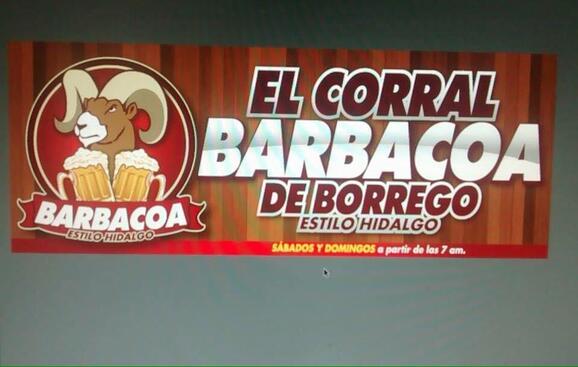 Menu at El Corral" restaurant, Lázaro Cárdenas
