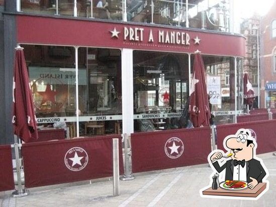 Menu at Pret A Manger cafe, Leeds, 6 Lands Ln