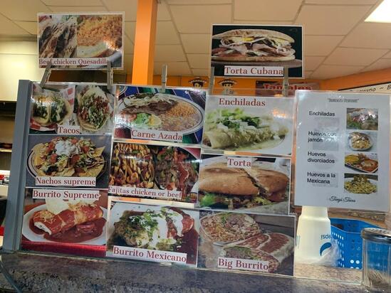 Menu at Tony's Tacos restaurant, Hastings, N Kansas Ave