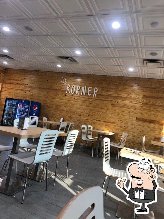 Menu at The Korner restaurant, San Antonio