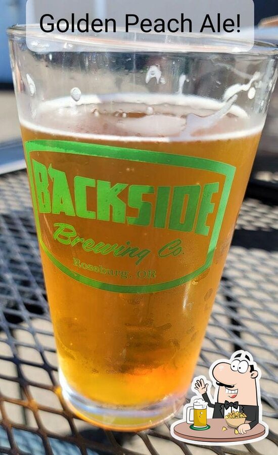 Menu at Backside Brewing Co. pizzeria, Roseburg