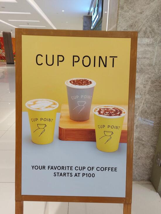 Menu at Cup Point cafe, Iloilo City