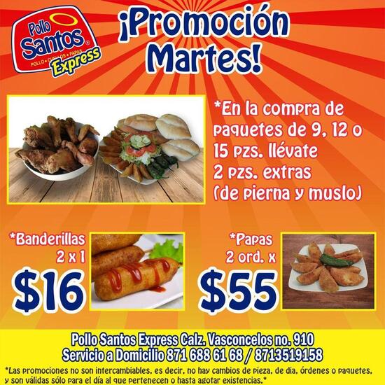 Pollo Santos Express, Torreón - Menú del restaurante, precios y reseñas