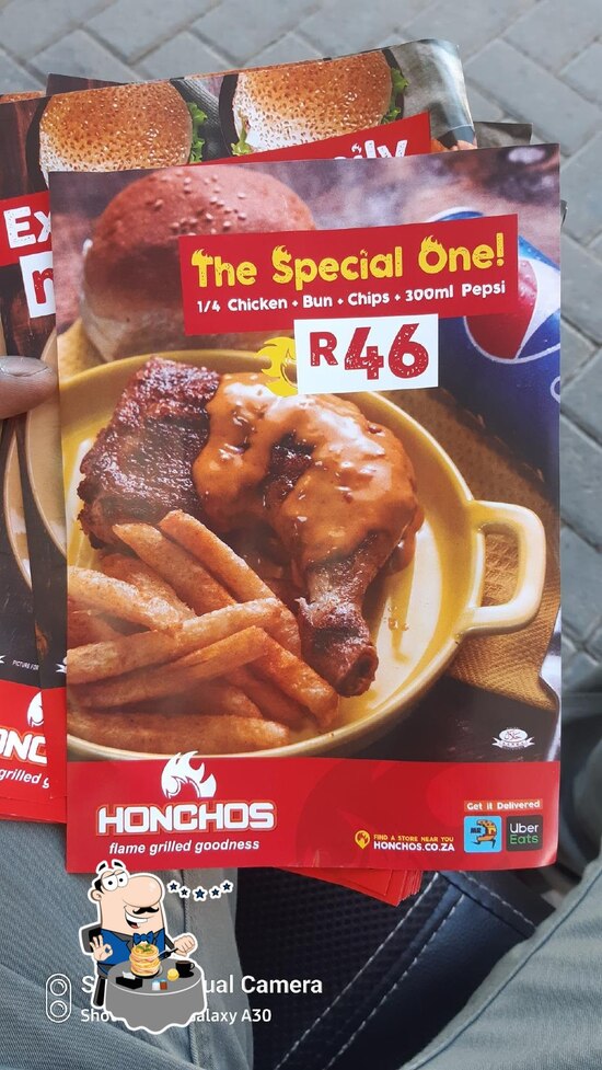 Menu at Honchos Kimberley restaurant, Kimberley