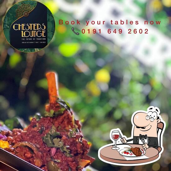 Carta de Chester's Lounge Indian Restaurant, Sunderland