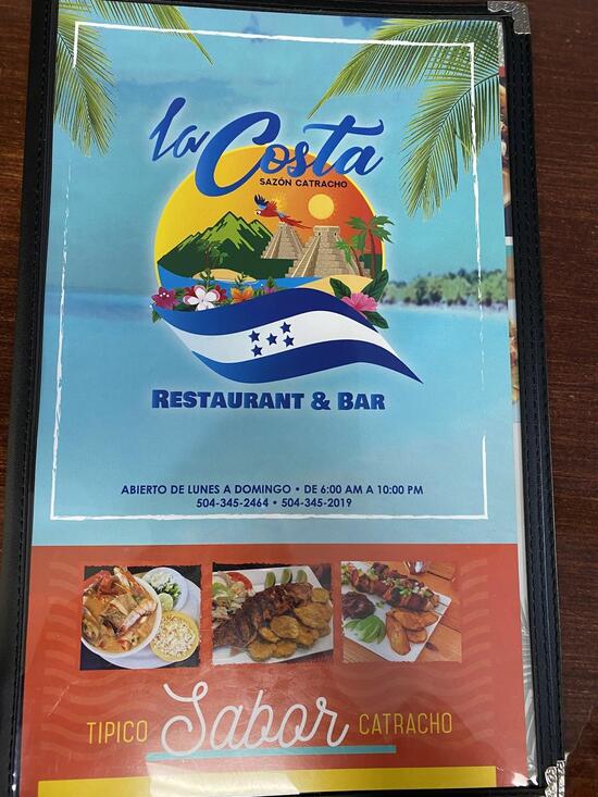 Menu at La Costa Restaurant & Bar, Metairie