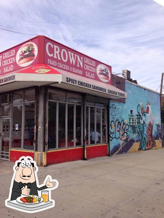 Menu at Crown Fried Chicken fast food, New York City, 766 Castle Hill Ave