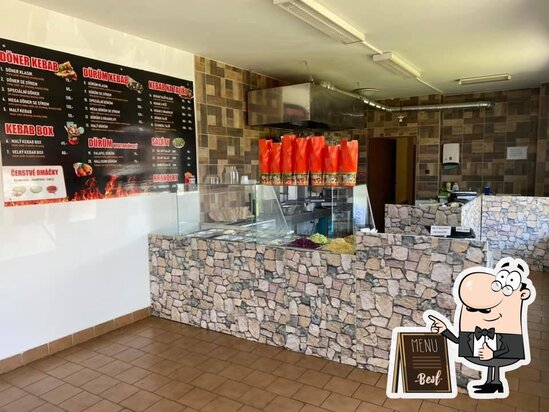 Menu at Jordan kebab restaurant, Veselí nad Lužnicí