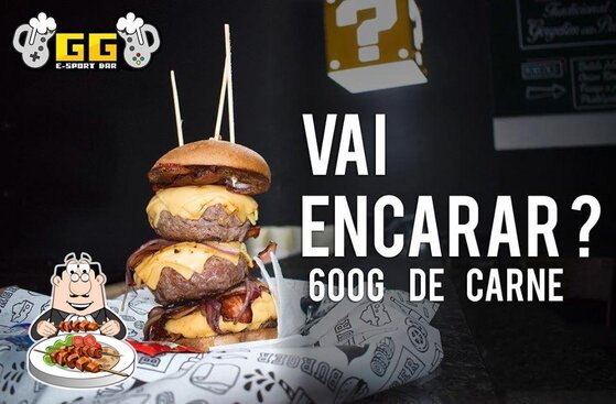 Menu em GG E-SPORT BAR, Araguari