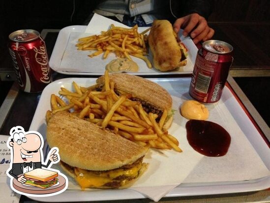 Menu at Planet's burger restaurant, Bagnolet