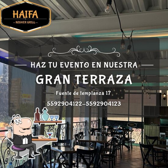 Carta del restaurante Haifa Kosher Grill, Ciudad del México