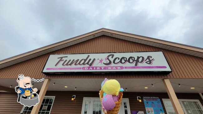 Menu at Fundy Scoops, North River