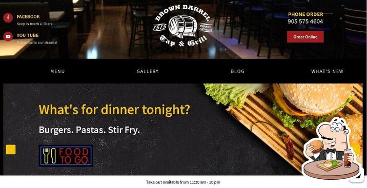 The Brown Barrel Eatery in Hamilton - Restaurant menu and reviews