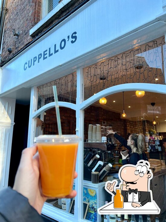 Menu at Cuppello's restaurant, Lymm