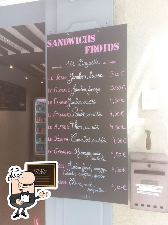 Menu au Sandwicherie, Bayeux