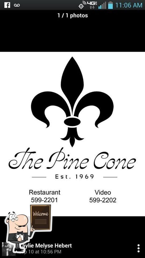 Menu at Pine Cone Restaurant, Pine Prairie