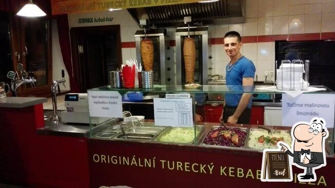 Menu at Kebab Istanbul bar, Česká Třebová