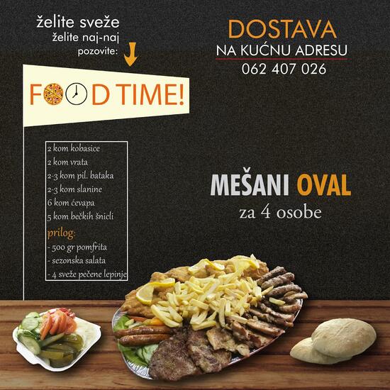 Menu at Food Time restaurant, Subotica