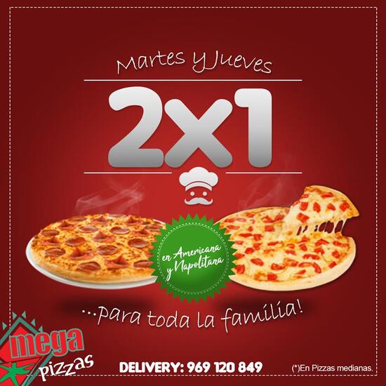 Menu at Mega Pizzas pizzeria, Piura