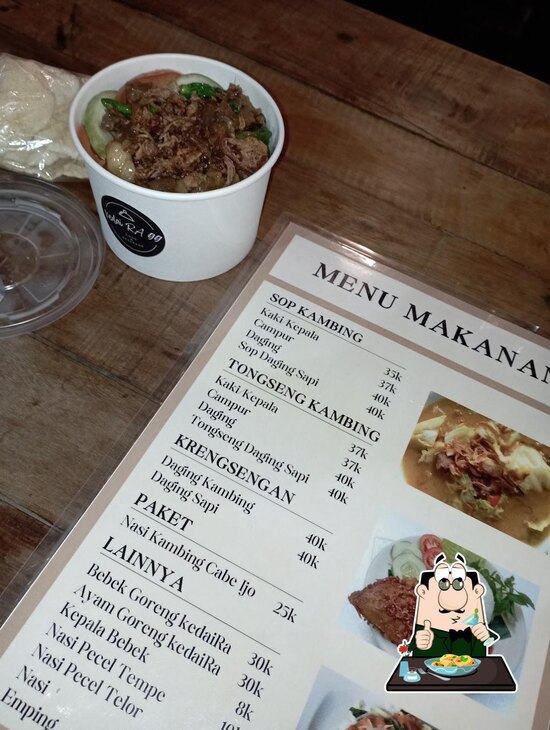 Menu at SOP KAKI KAMBING & SAPI 99 KHAS JAKARTA restaurant, Cilacap