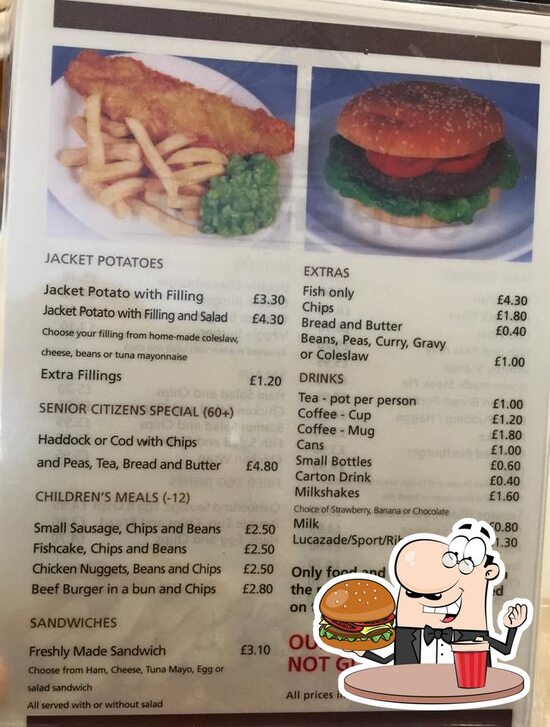 Menu at Superfish restaurant, Workington
