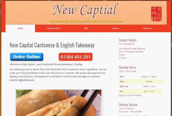 Menu at New Capital fast food, Dudley, 79 Russells Hall Rd
