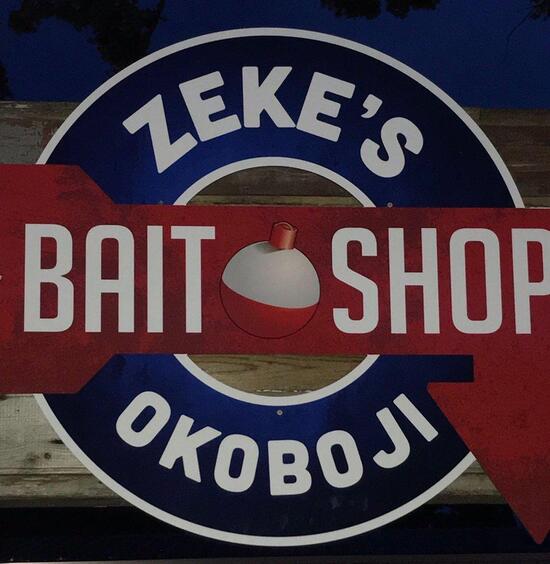 Menu at Zeke's Bait Shop pub & bar, Okoboji