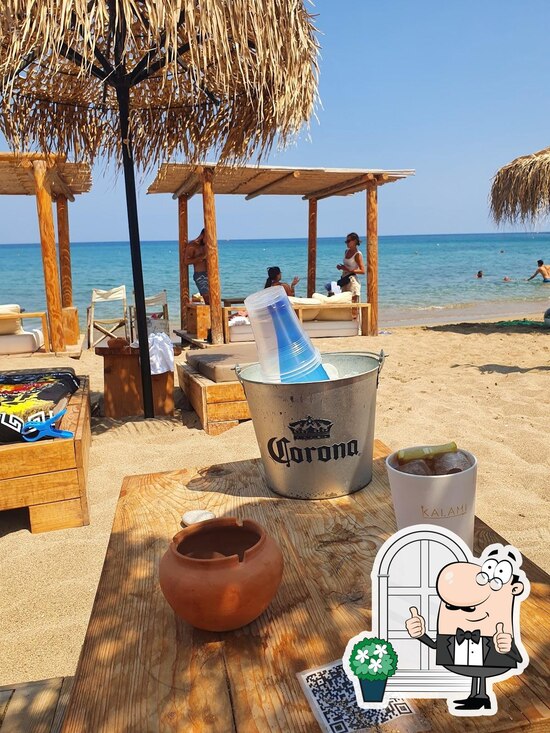 Menu at Beach Kiosk, Rhodes
