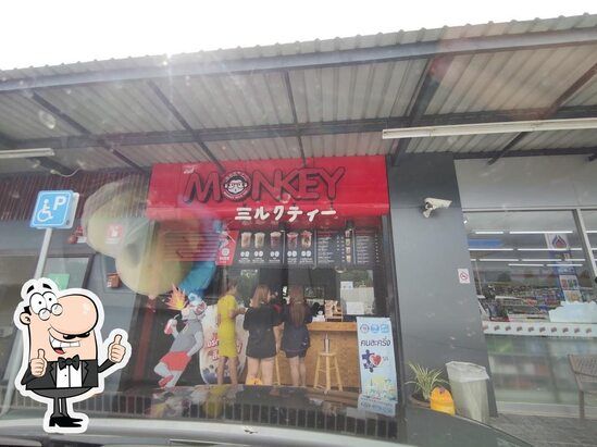 Menu at Monkey milk tea cafe, Na Chaluai