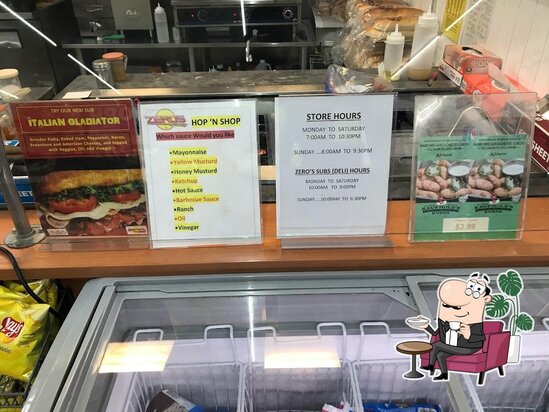 Hop N Shop / Zero’s Subs, Newport News - Restaurant menu, prices and ...