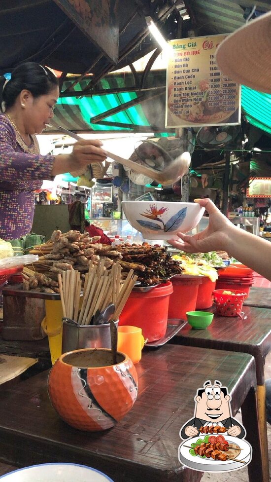 Menu at Kim Chau restaurant, Hue