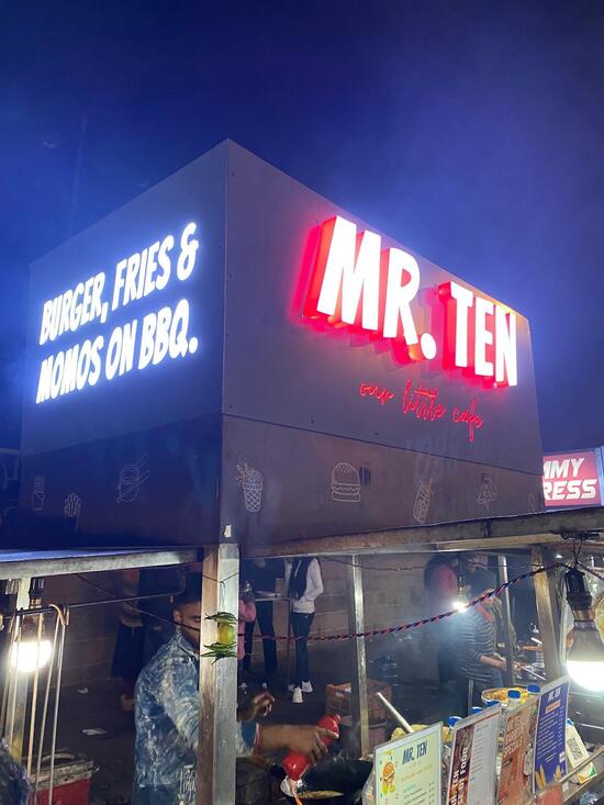 Menu at Mr. Ten, Lucknow, Chauraha