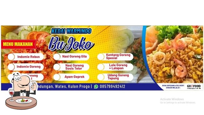 Menu at Kedai Warmindo Bu Joko, Wates