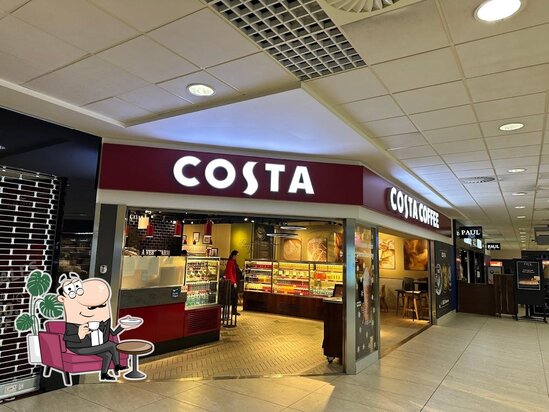 Menu au Costa Coffee, Aéroport d'Amsterdam-Schiphol