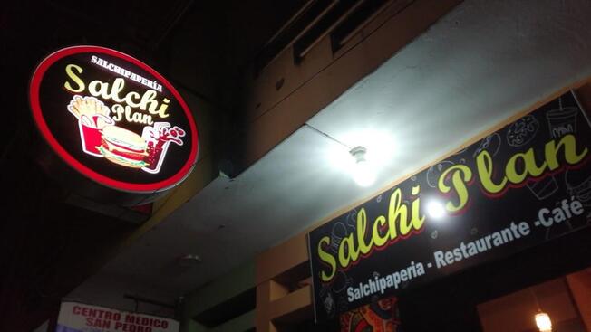 Menu at Salchi plan restaurant, Pichanaki