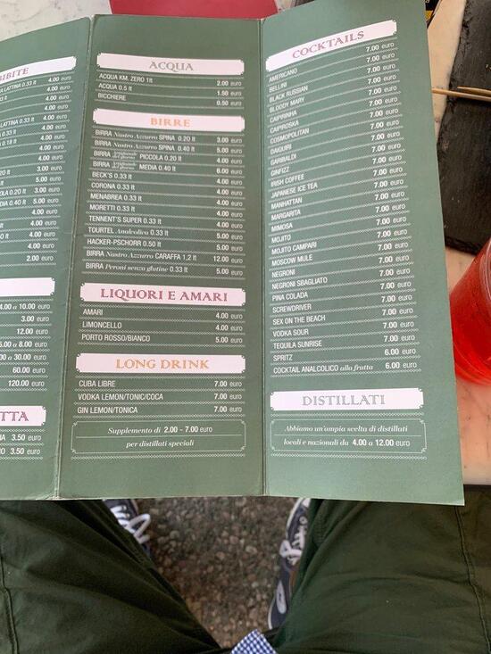 Menu da Undici Undici Lucca pub & bar, Lucca