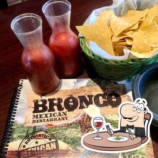 Menu at Bronco Mexican restaurant, Gaffney, 921 Hyatt St