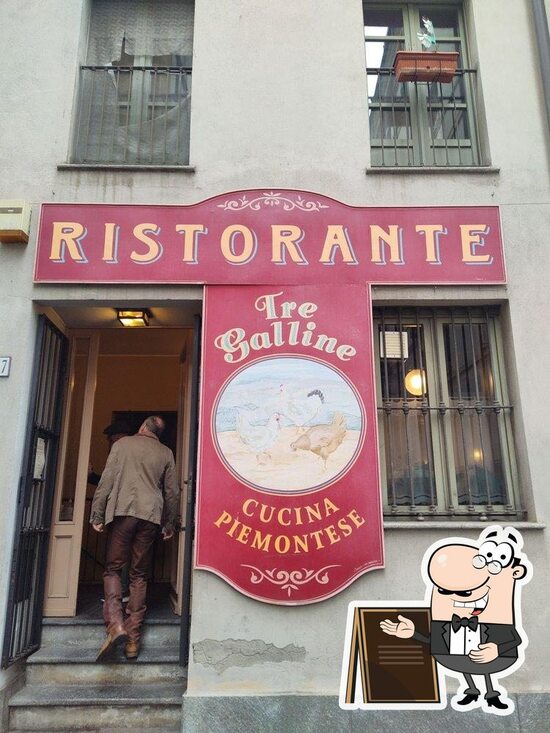 Speisekarte von Tre Galline restaurant, Turin