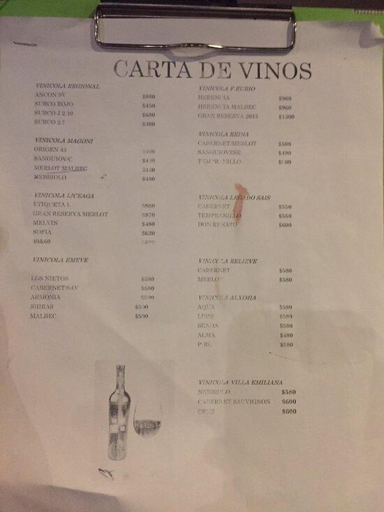 Menu at Elementos, Tijuana, Avenida Guanajuato 373 Col. Cacho