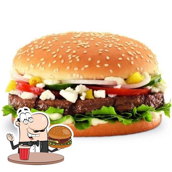 Menu at Burger Land restaurant, Graz