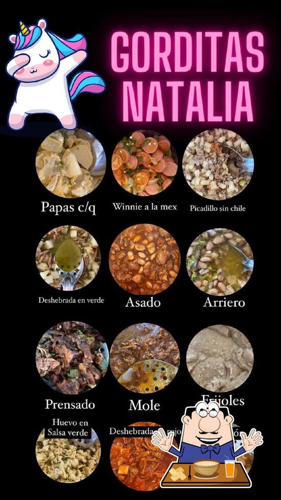 Carta del restaurante Gorditas Natalia, Ciudad Juarez