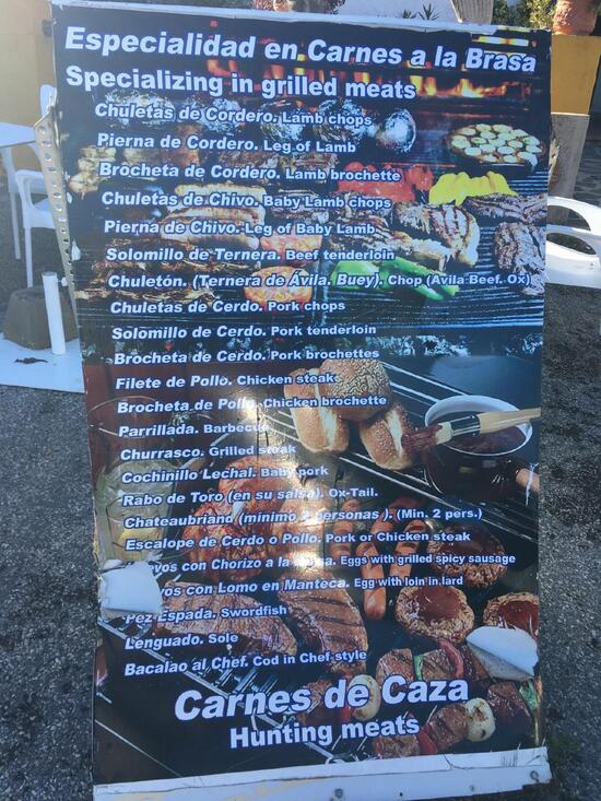 Menu at La LAJA Parauta restaurant, Parauta