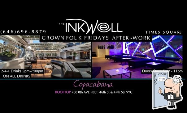 Menu at INKwell Club, Cruise & Concerts, West New York, 621 W 46th St
