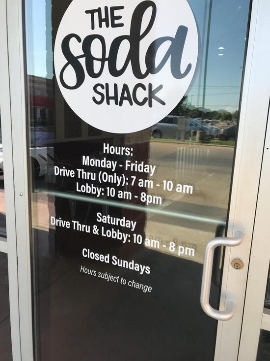 Menu at The Soda Shack restaurant, Lubbock, 82nd St