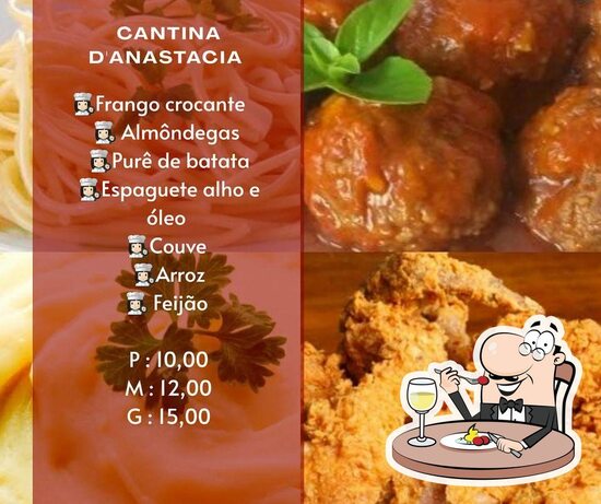 Menu at Cantina D Anastacia restaurant, Varginha